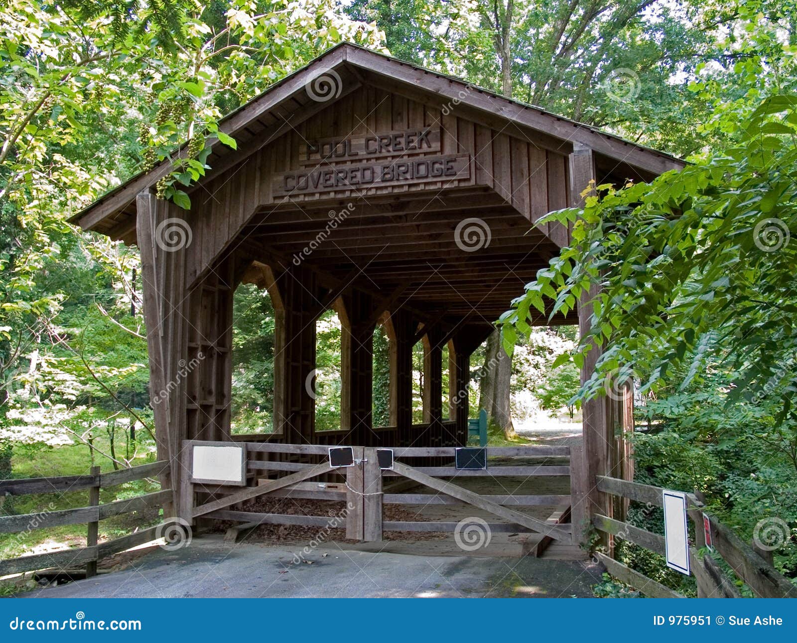 Wooden covered bridge stock image. Image of gate, bridge - 975951