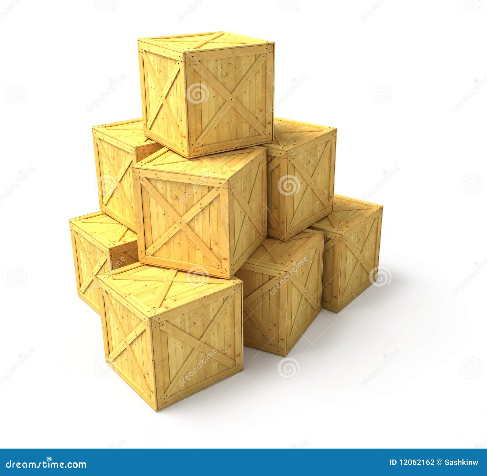 Wooden crate stock illustration. Illustration of solid - 12062162