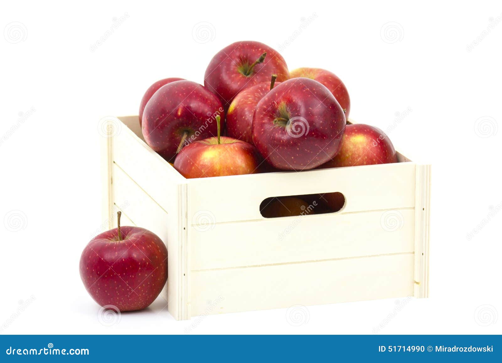 Wooden Crate Box Full of Fresh Apples Stock Photo - Image of group ...