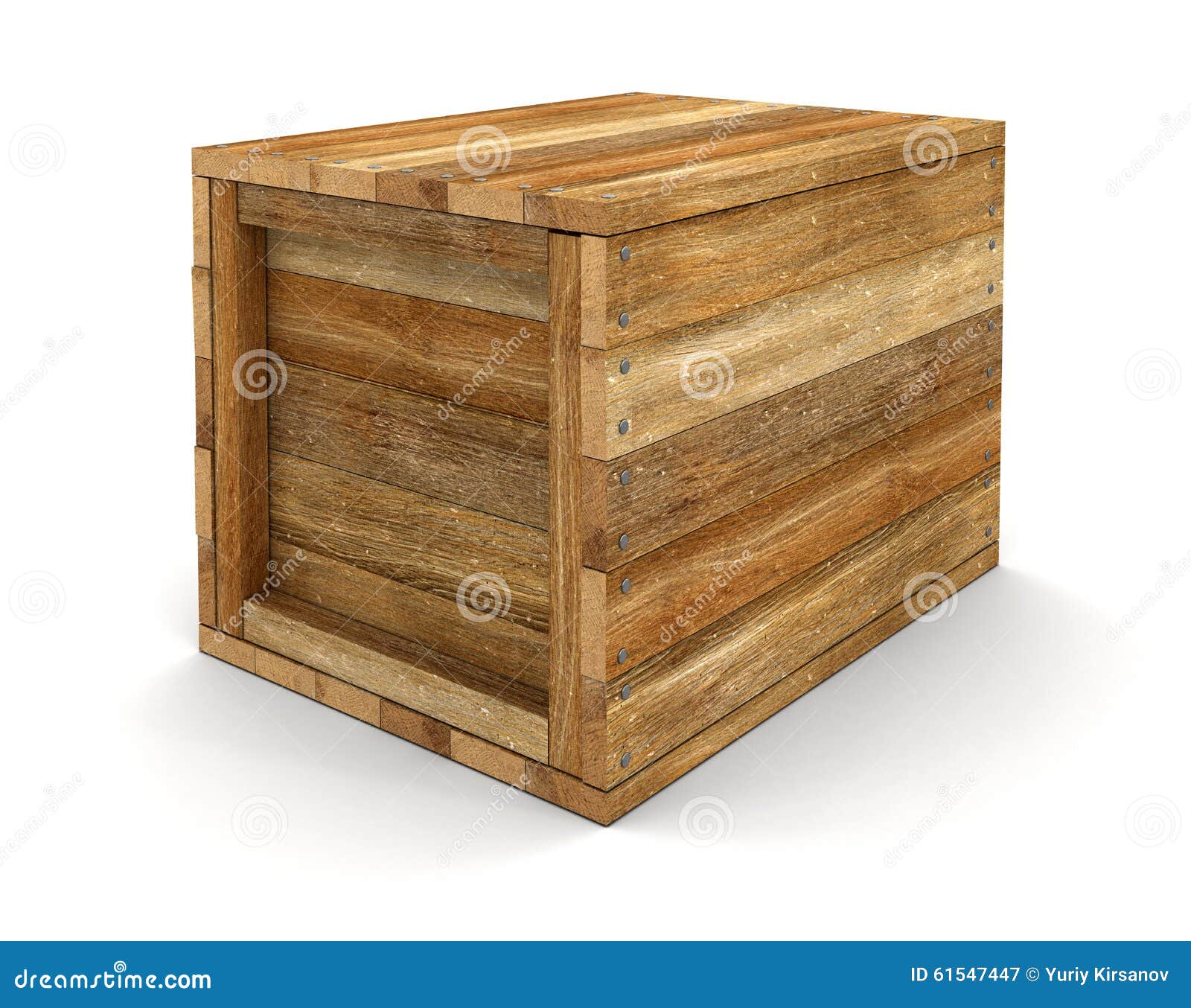 Wooden Crate (clipping Path Included) Stock Illustration - Illustration ...