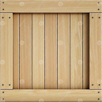 Wooden Crate Front View, Cargo Box Texture 3d Rendering Stock ...