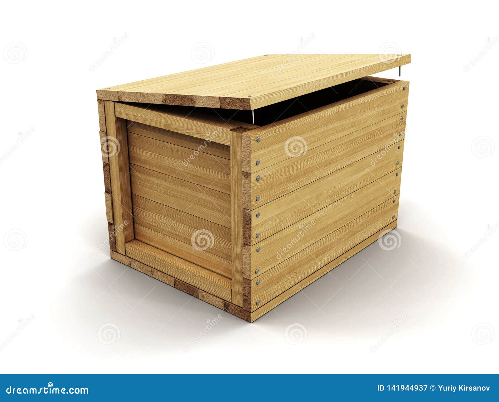 Wooden Crate. Image with Clipping Path Stock Illustration ...