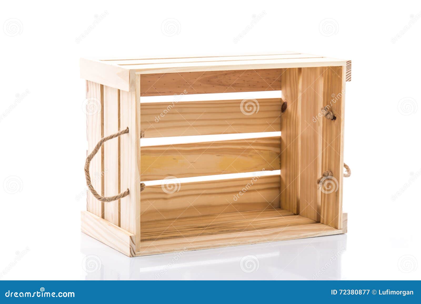 Wooden Crate on White Background Stock Image - Image of pine, texture ...