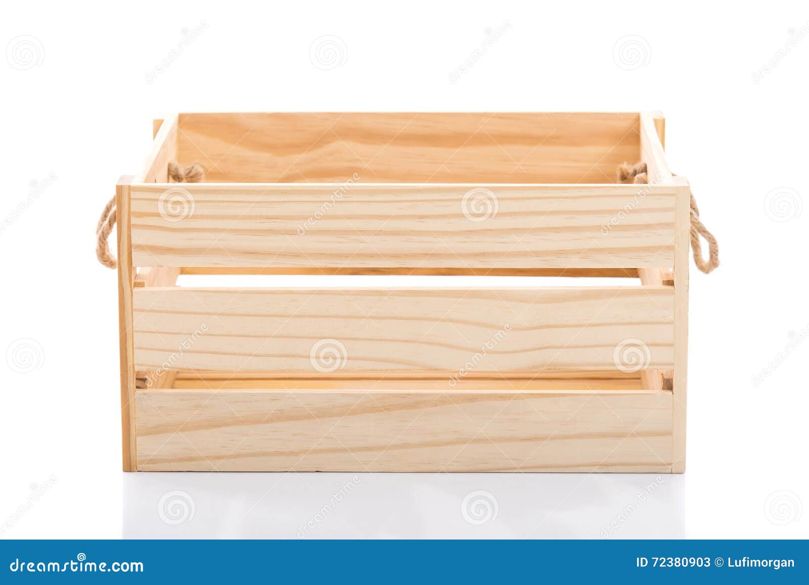 Wooden Crate on White Background Stock Image - Image of empty, montage ...