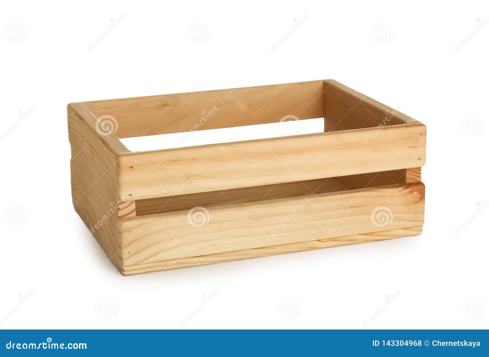 Wooden Crate on White Background Stock Photo - Image of shipment, pack ...