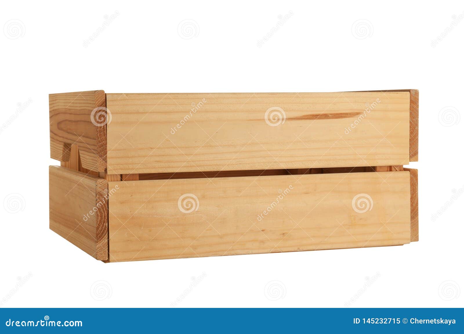 Wooden Crate on White Background. Stock Image - Image of business ...