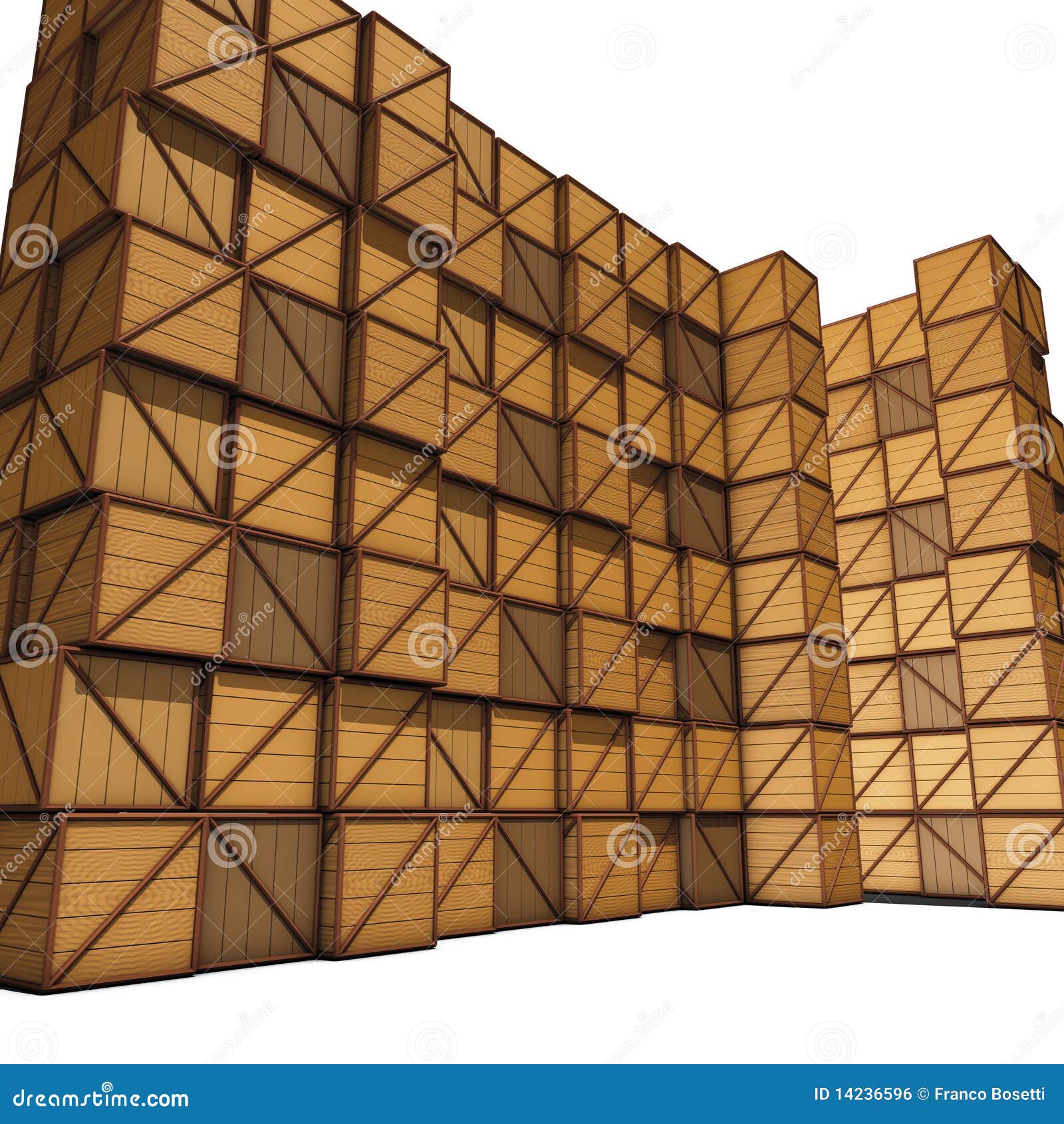 Wooden Crates stock illustration. Illustration of outdoors - 14236596