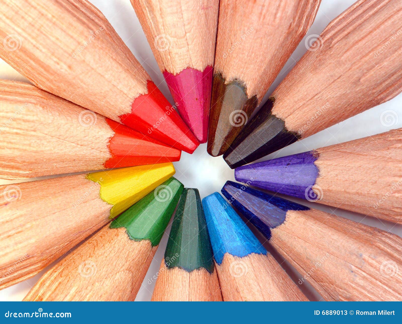 Wooden crayons stock image. Image of school, sharp, spectrum - 6889013
