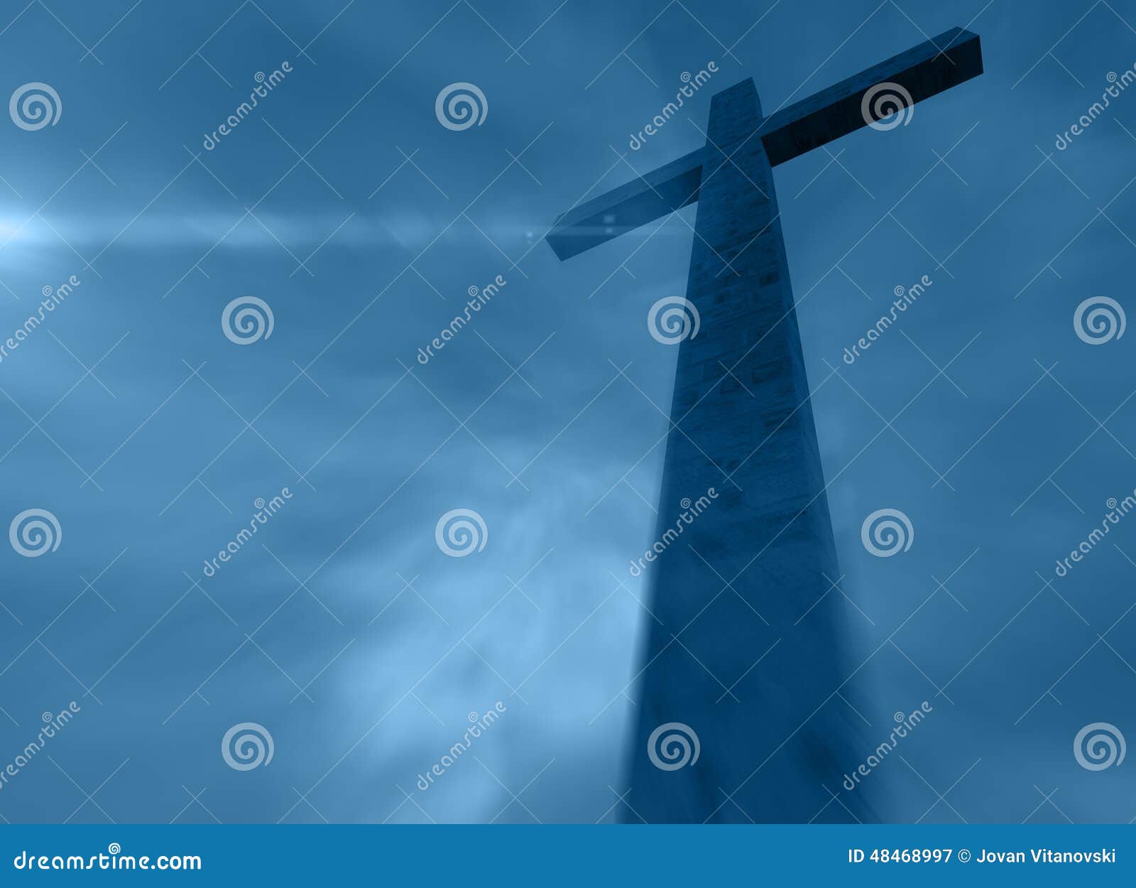 Wooden cross stock illustration. Illustration of shine - 48468997