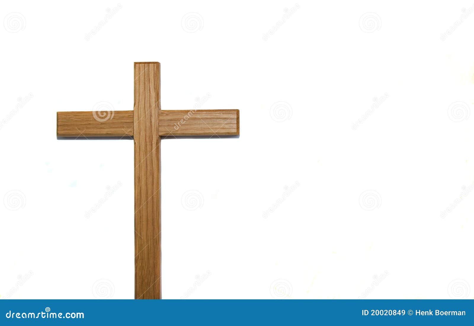 Wooden Cross With Copy Space Stock Image - Image of crucifix, symbol ...