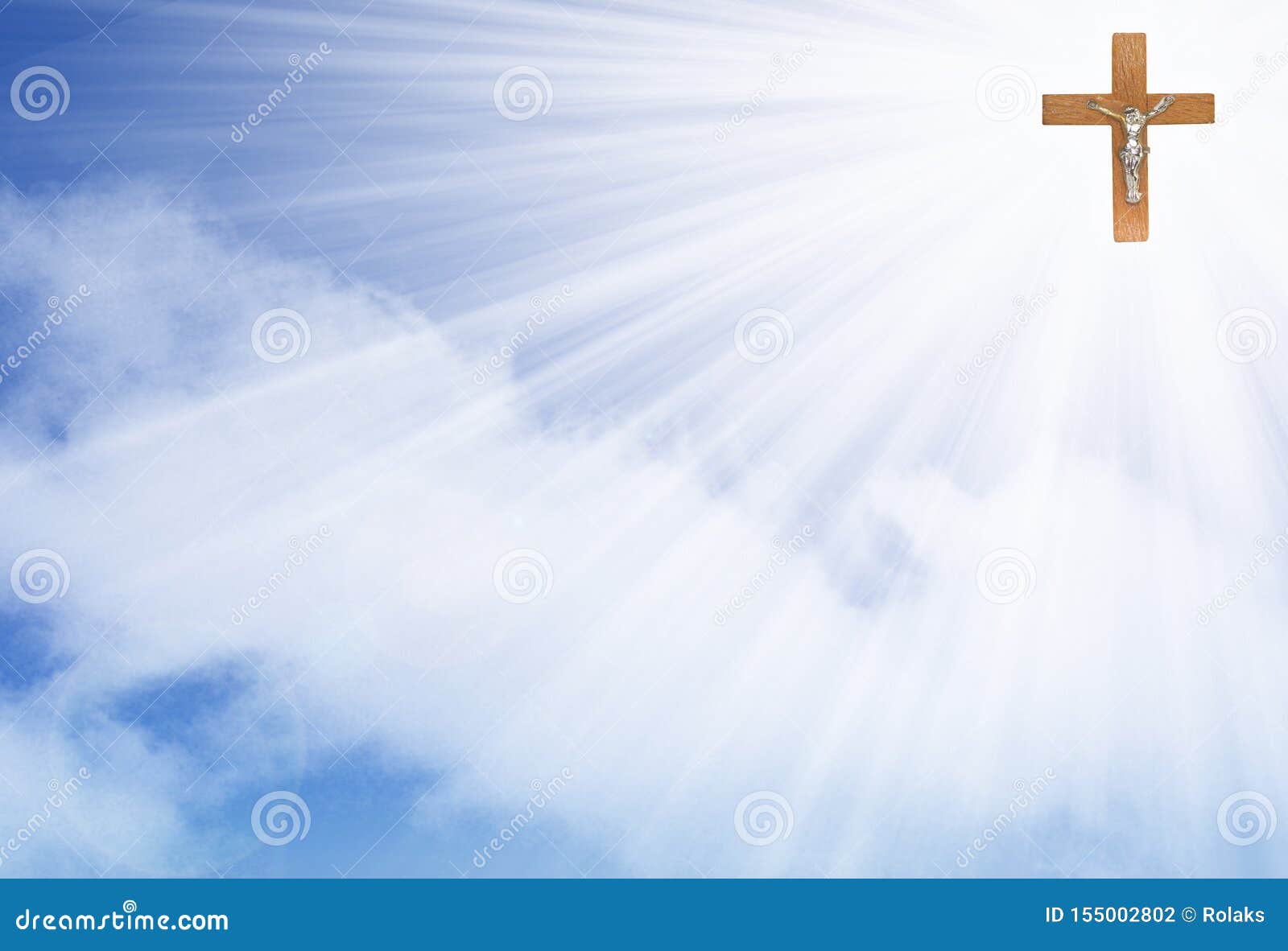 Crucifix in the Rays of Light Stock Photo - Image of rays, symbol ...