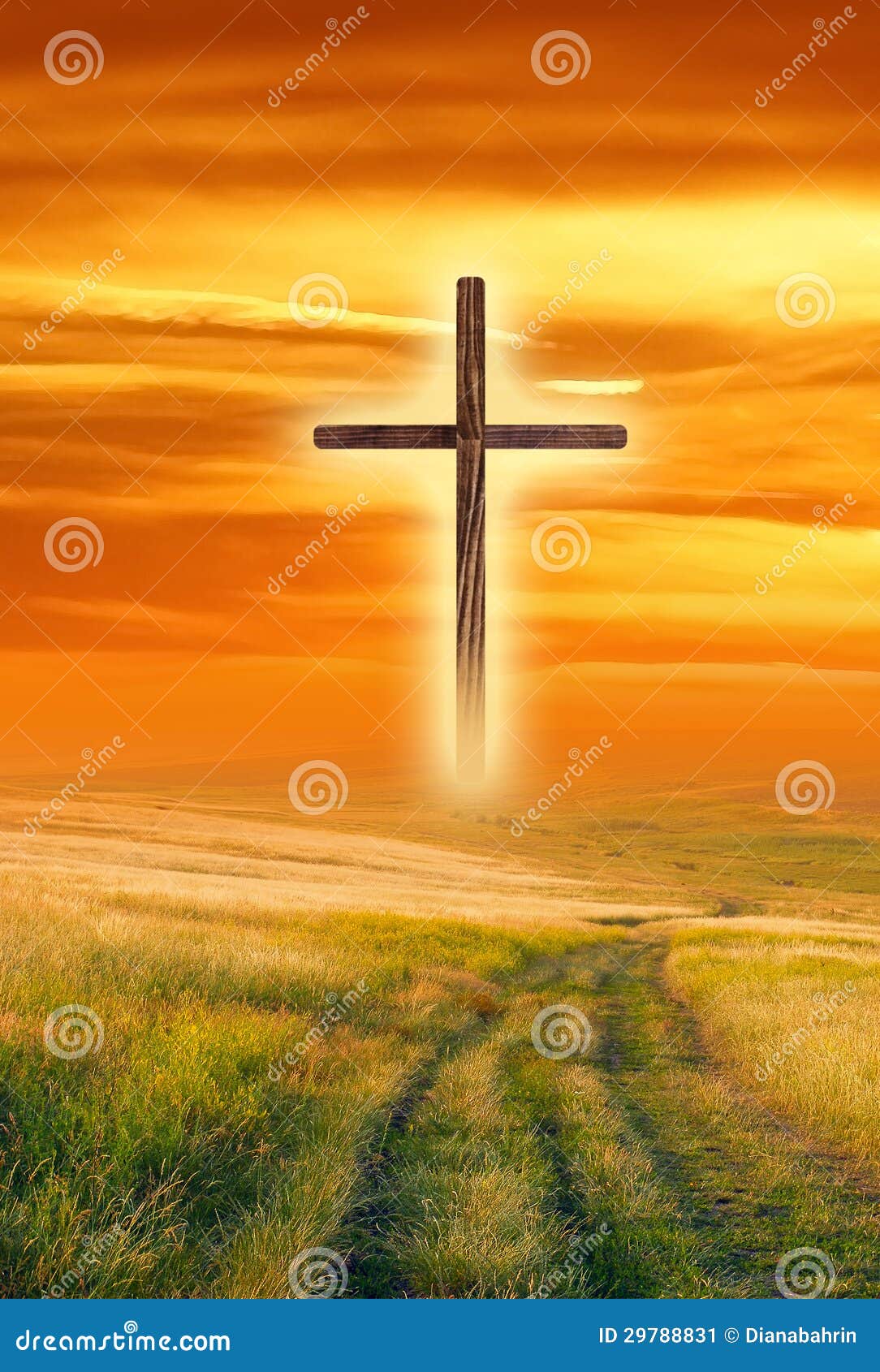 Cross at Sunset stock image. Image of silhouette, glory - 29788831
