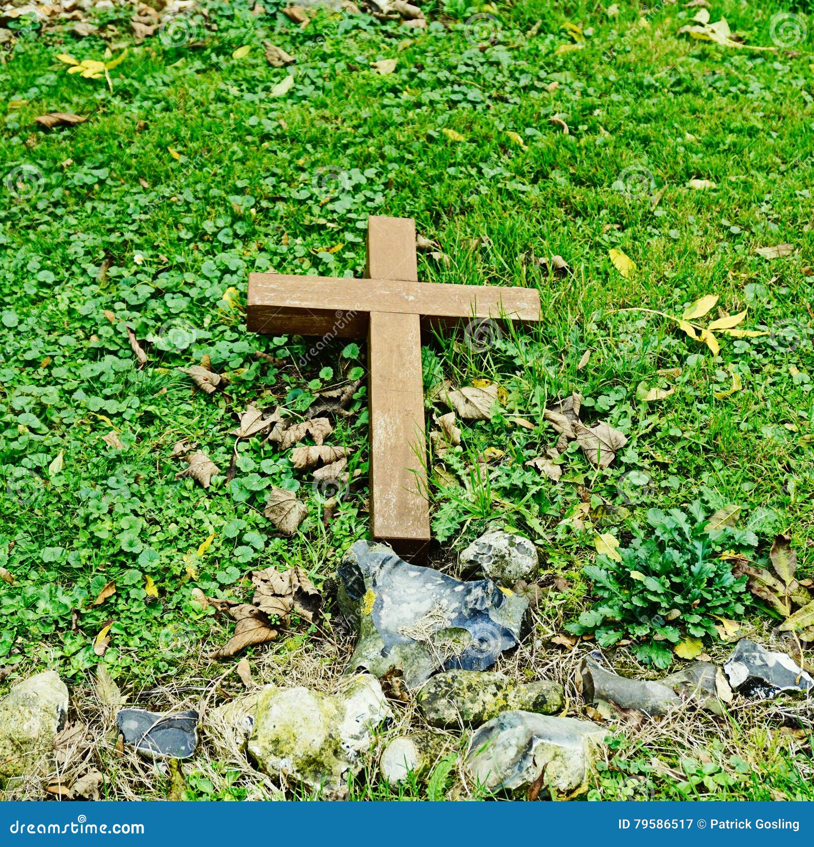Fallen wooden Cross stock image. Image of christian, faith - 79586517