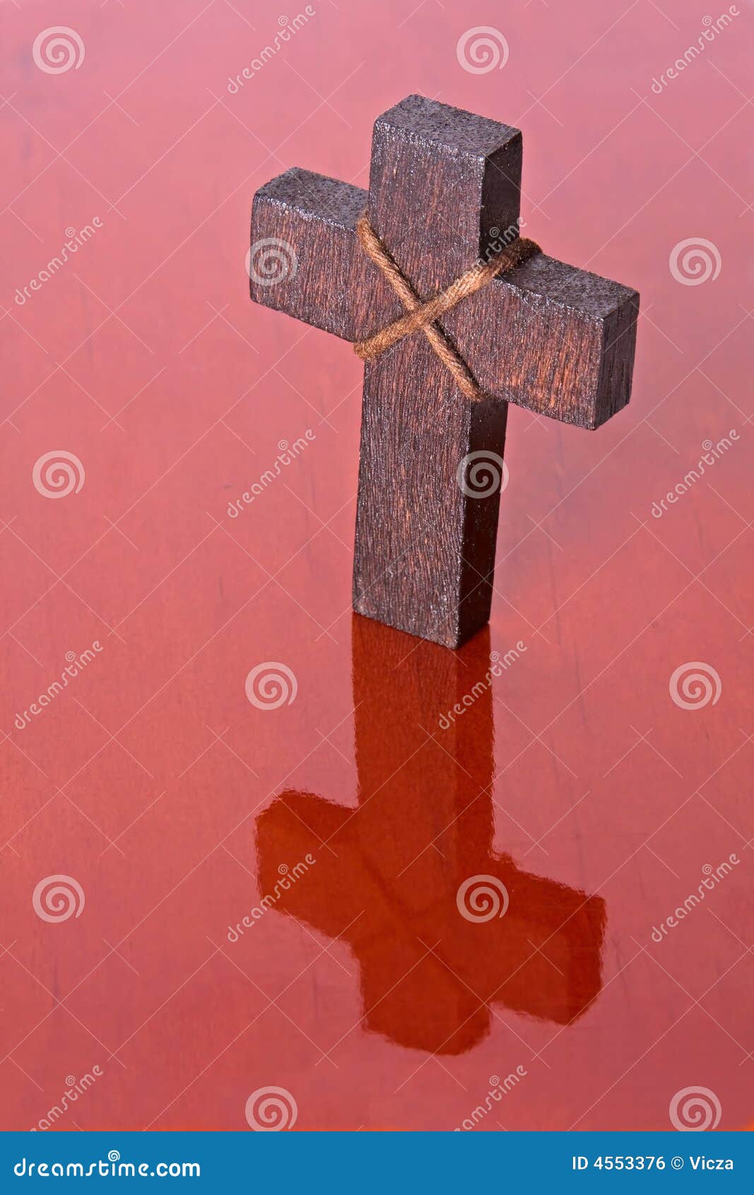 Wooden cross reflection stock photo. Image of salvation - 4553376
