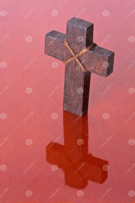 Wooden cross reflection stock photo. Image of salvation - 4553376