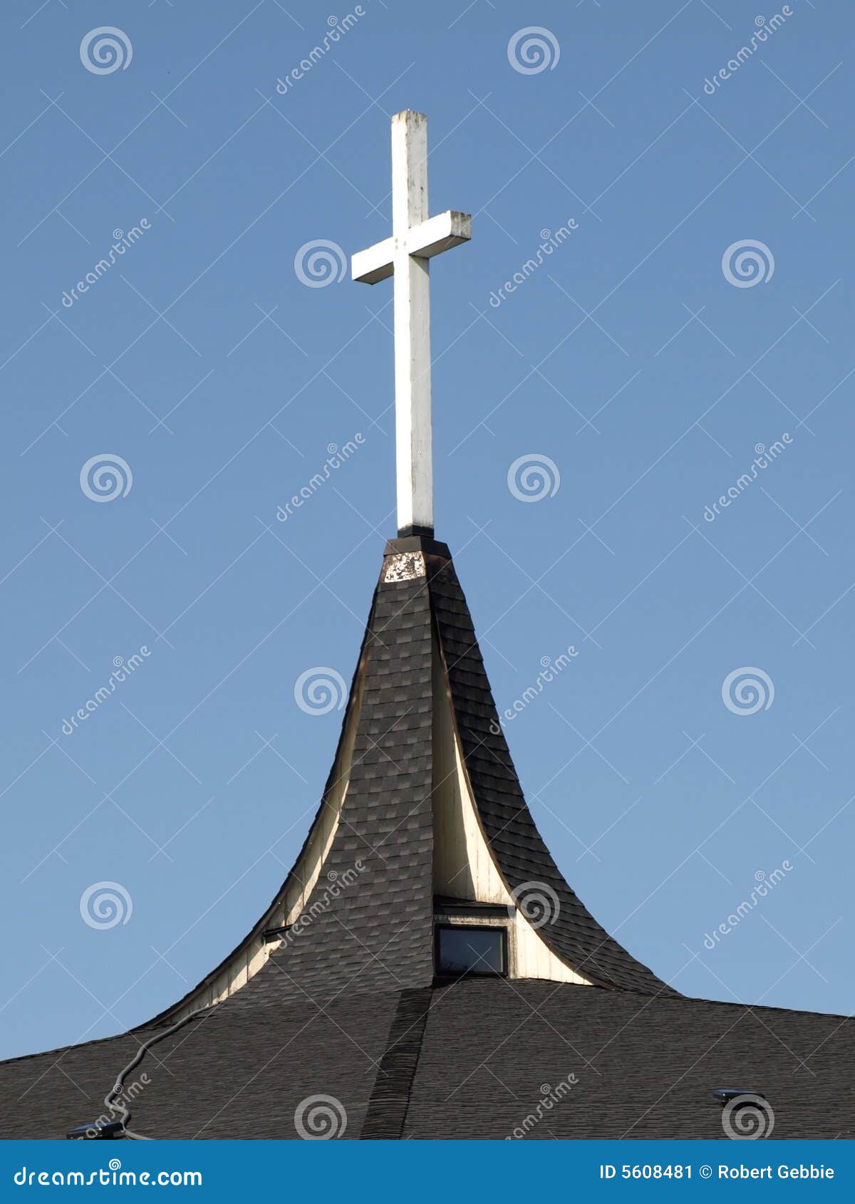Wooden Cross on Steeple stock image. Image of wooden, church - 5608481