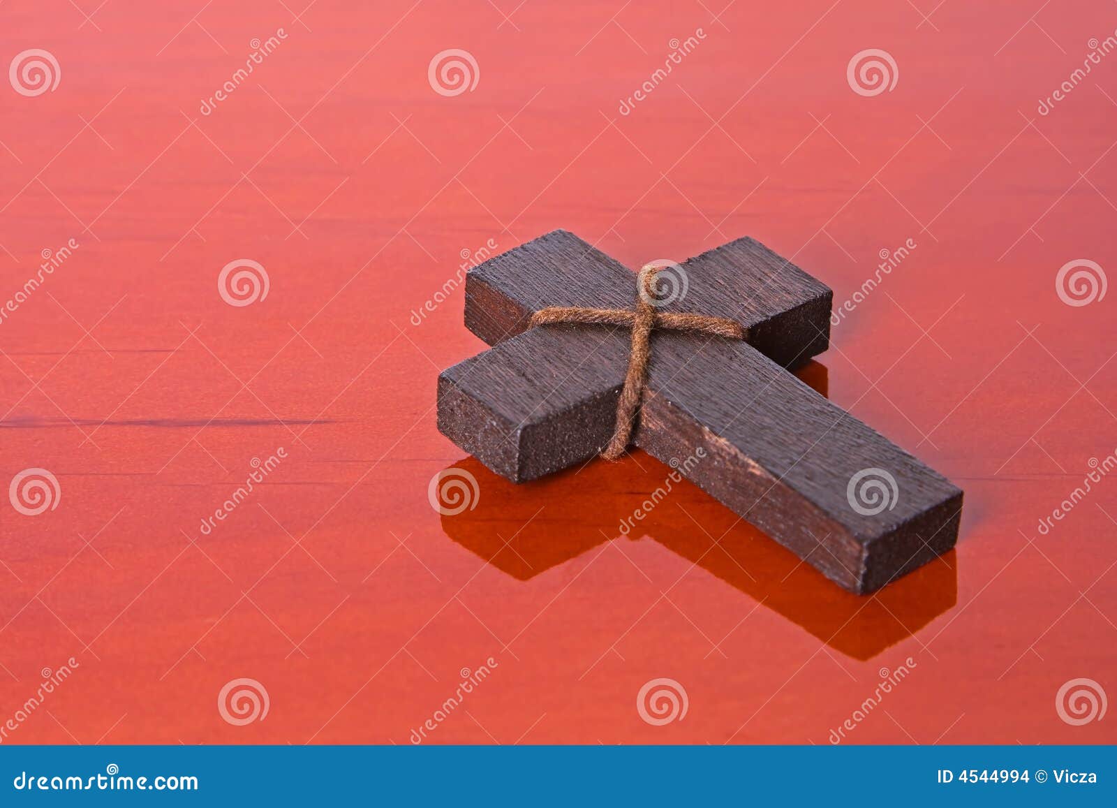 Wooden Cross on a Wooden Table Stock Photo - Image of prayer, religion ...