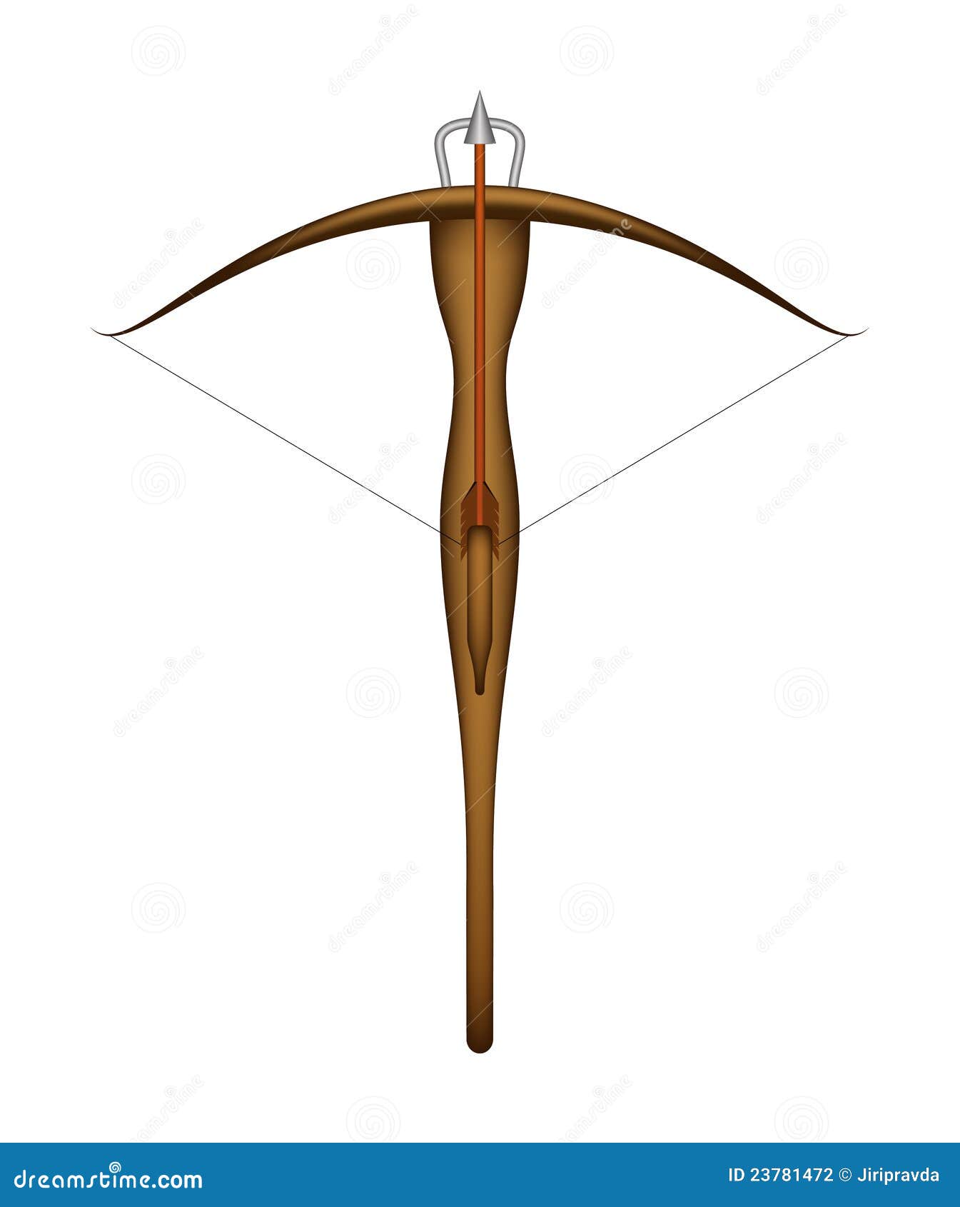 Wooden Crossbow Illustration, Drawing, Engraving, Ink, Line Art, Vector ...
