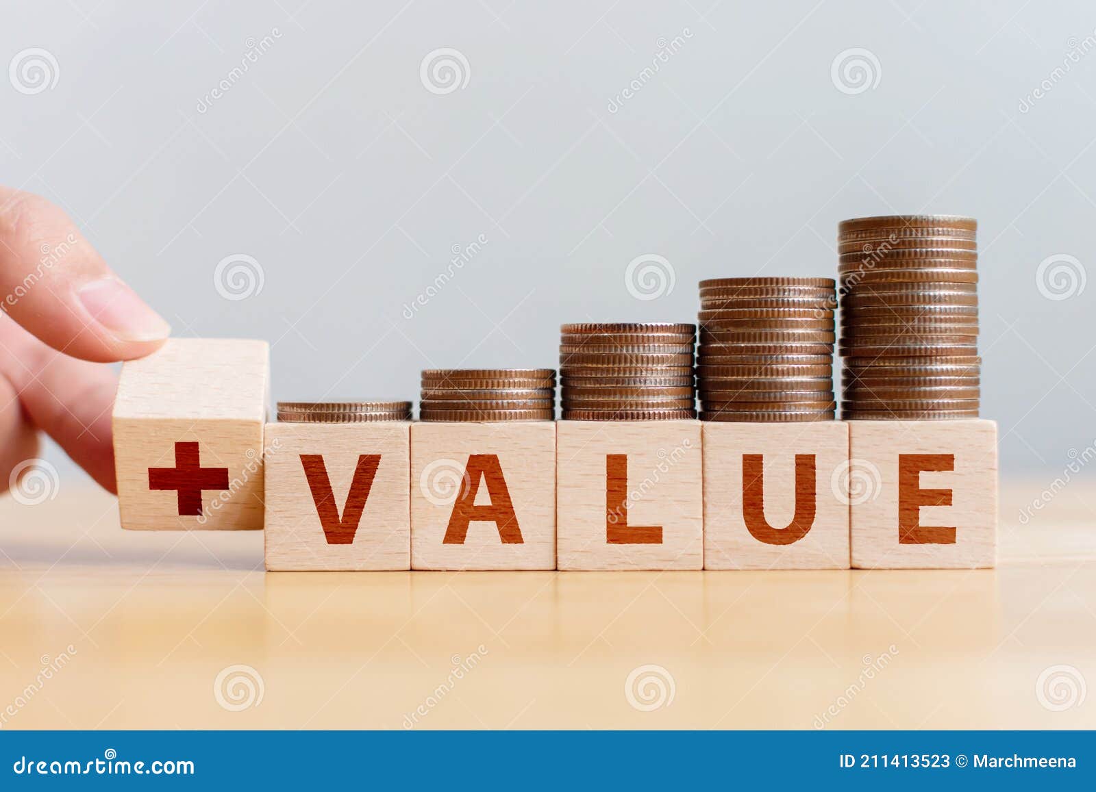 Word Value With Wood Cubes On Table Royalty-Free Stock Photo ...