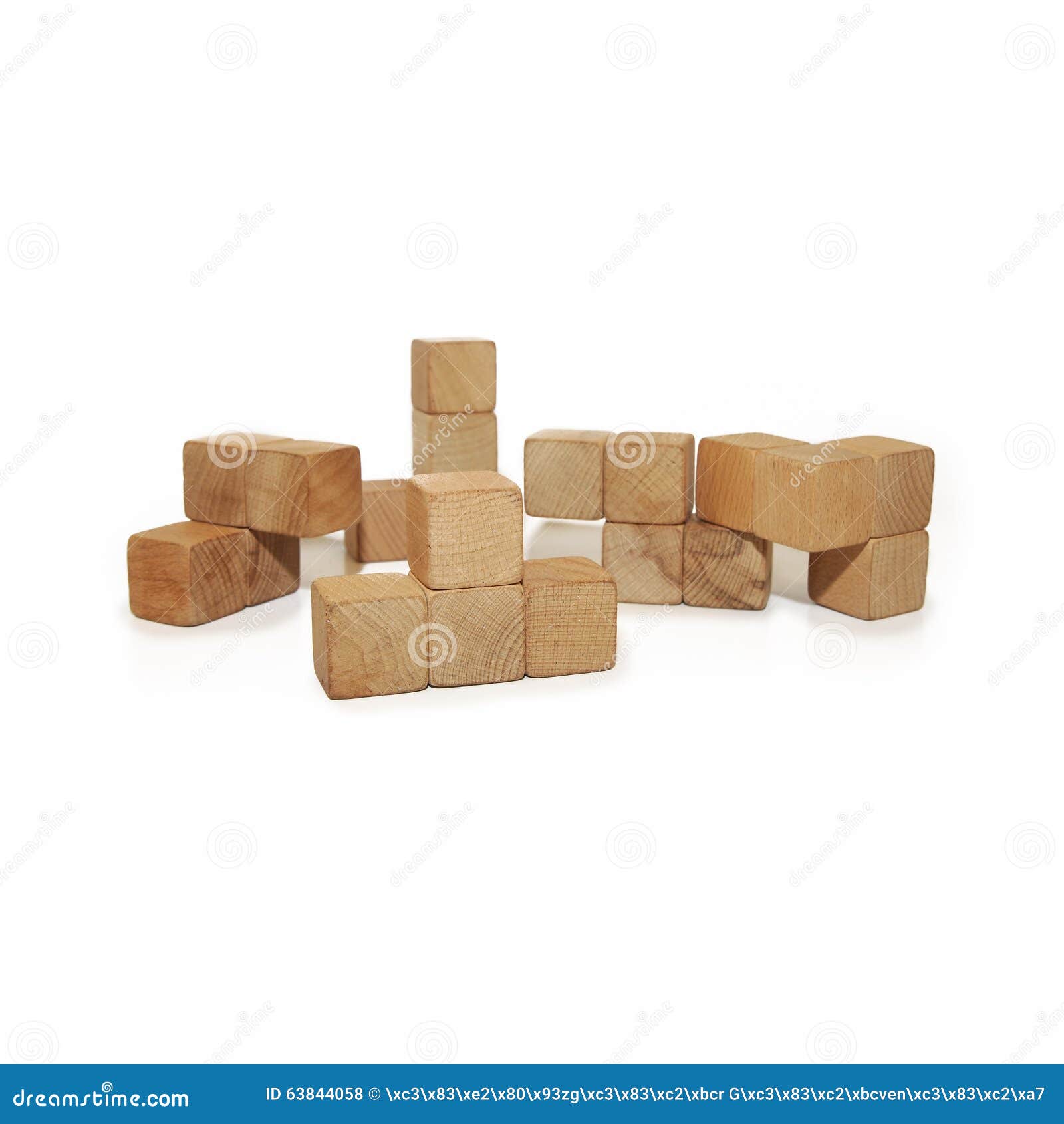 Wooden Cube Blocks stock photo. Image of learning, object - 63844058