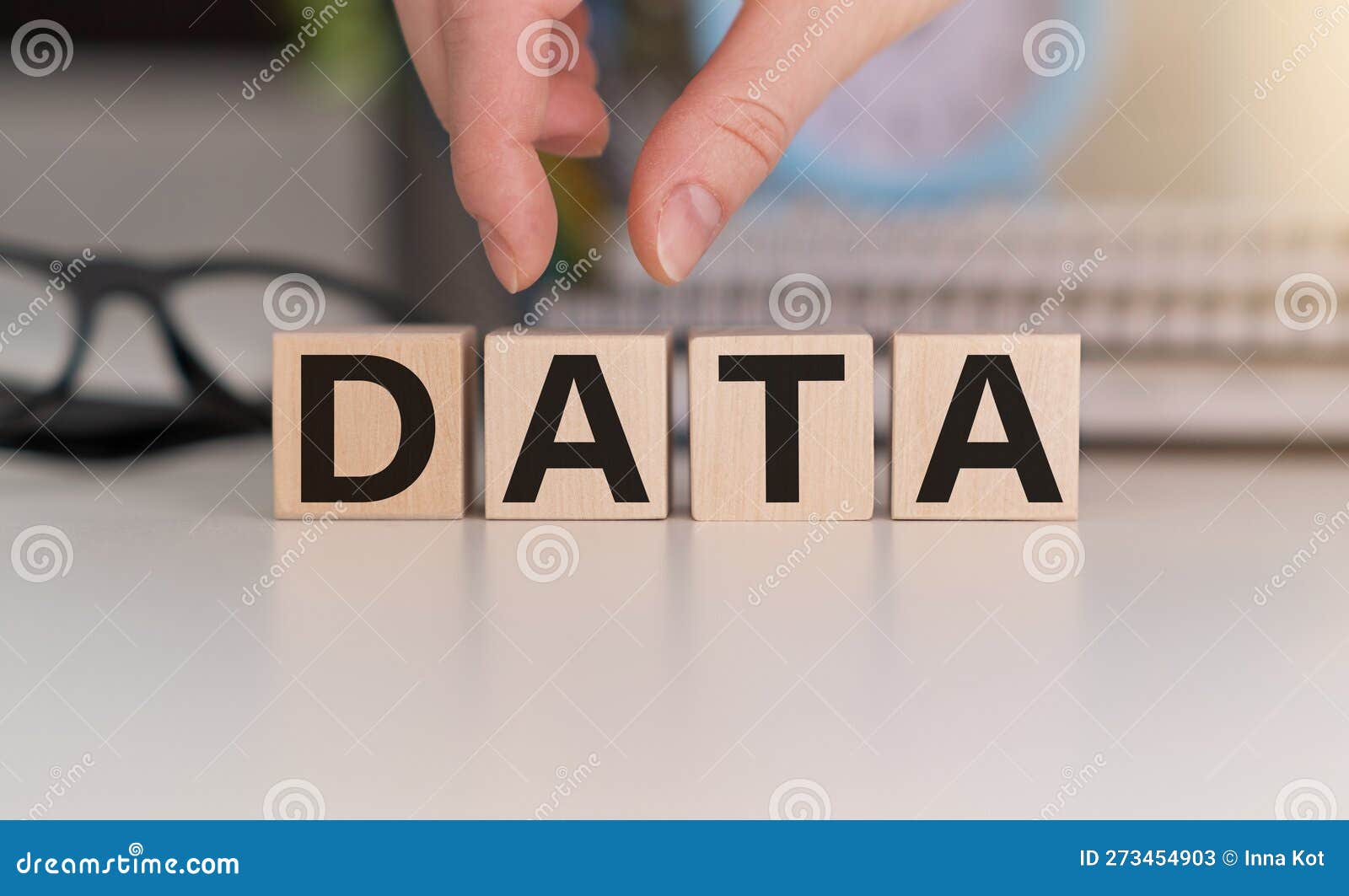 Wooden Cube with DATA Text. Business Concept Stock Image - Image of ...