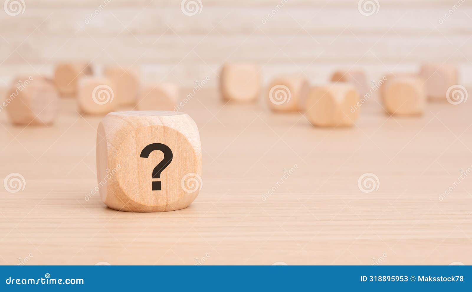 A Mysterious Wooden Rectangle with a Question Mark Engraved on it Stock ...