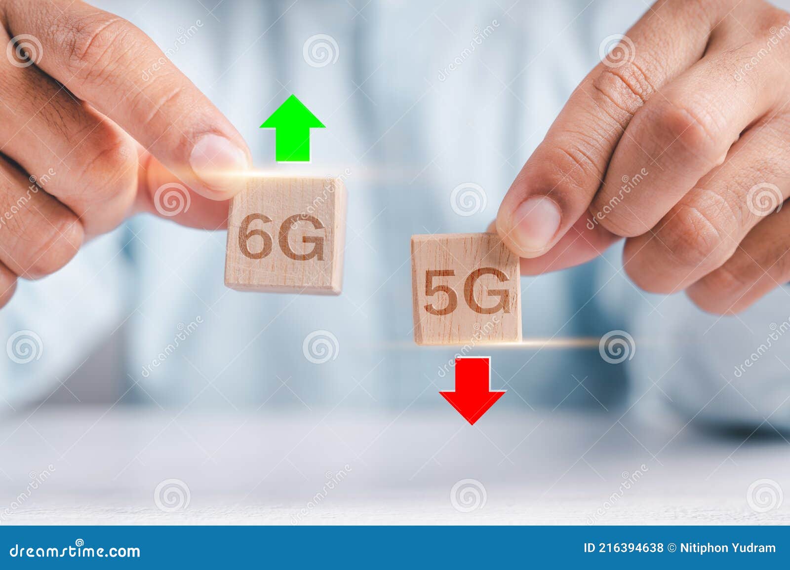 Wooden Cube Handle To Turn 5G into 6G 6th Generation, Technology Turns ...