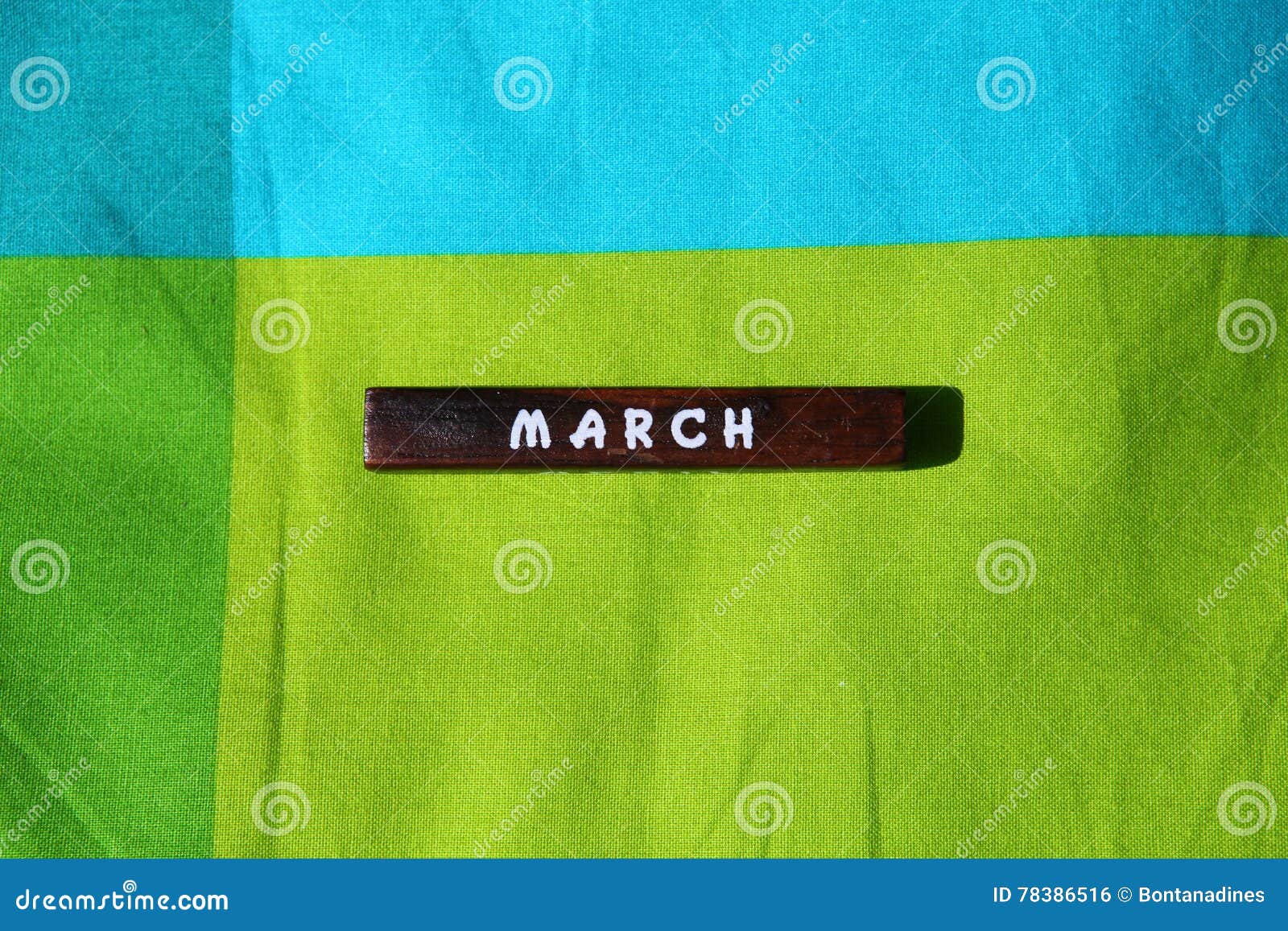 Wooden Cube with the Name of the Month. March Stock Photo - Image of ...