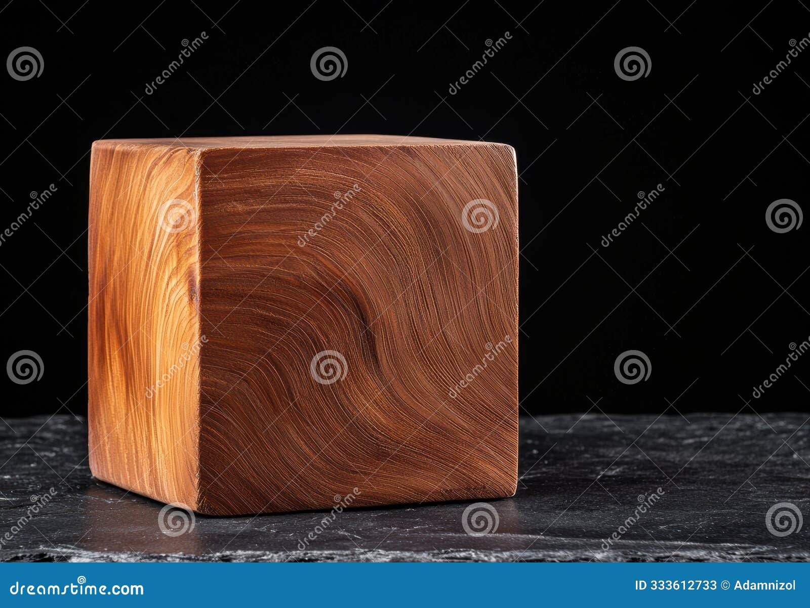 Wooden Cube With Natural Grain Texture Stock Image | CartoonDealer.com ...