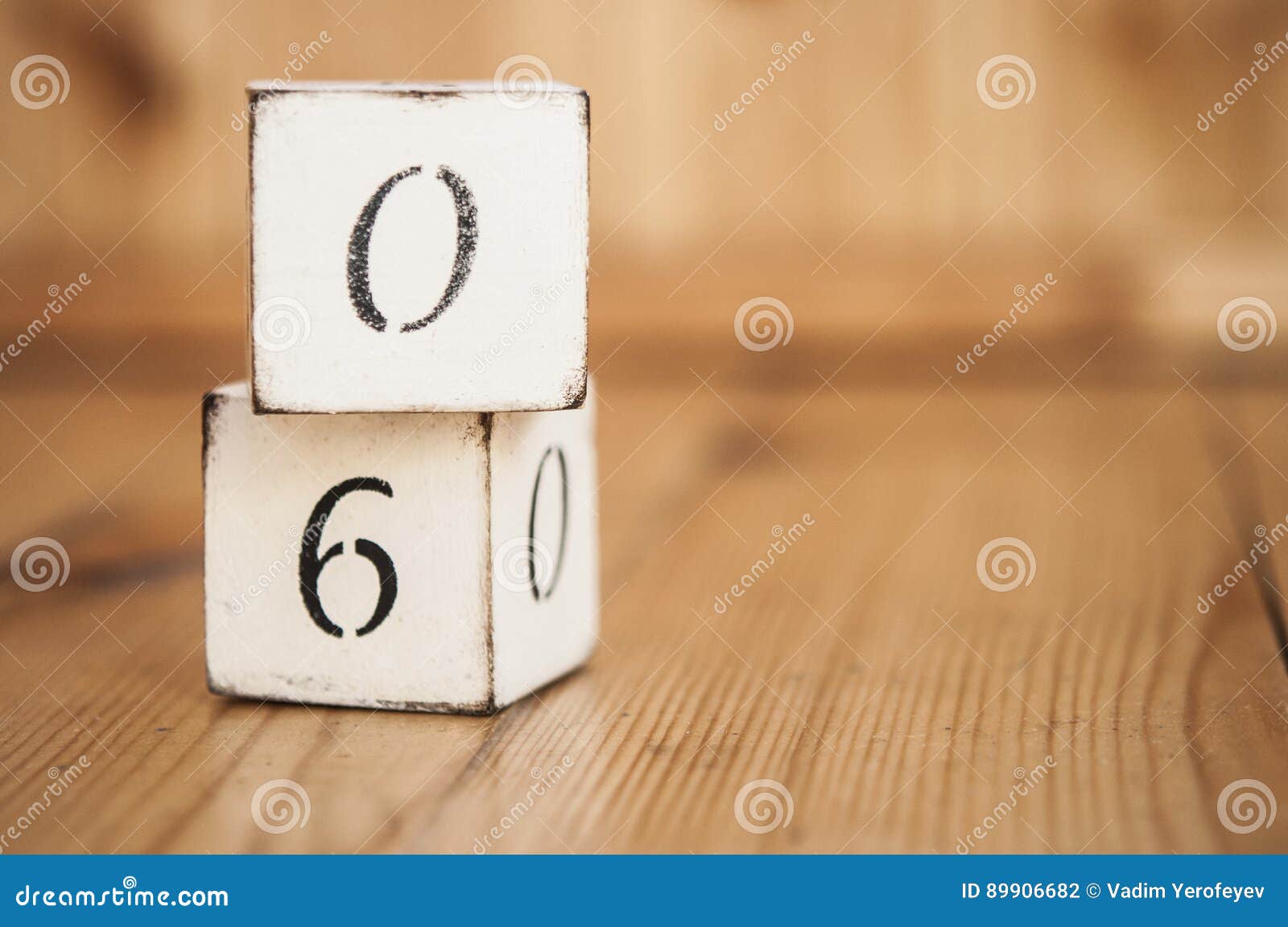 Wooden Cube with the Number Stock Photo - Image of abstract, block ...
