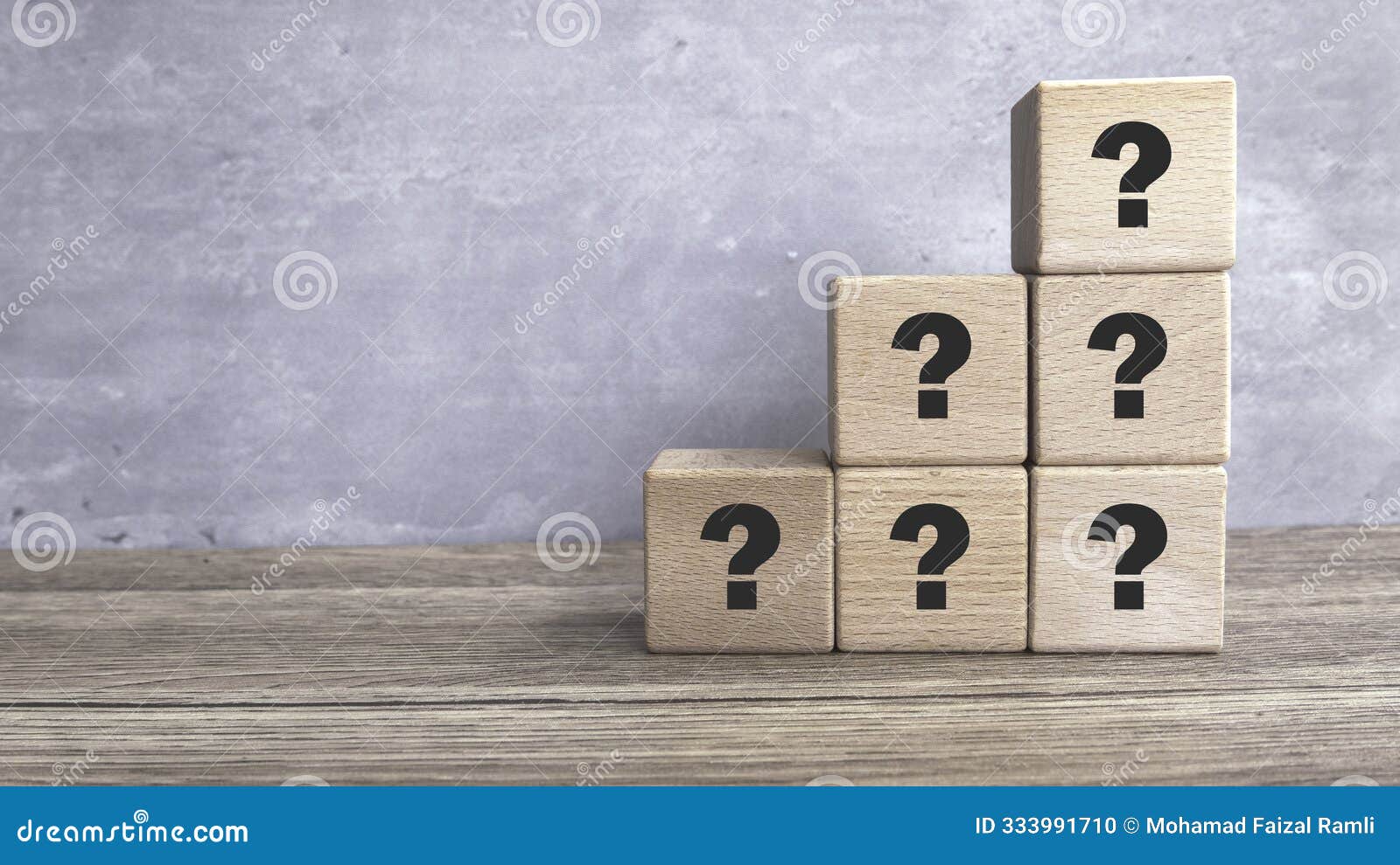 Wooden Cube with Question Mark Symbol on Wooden Table Stock Photo ...