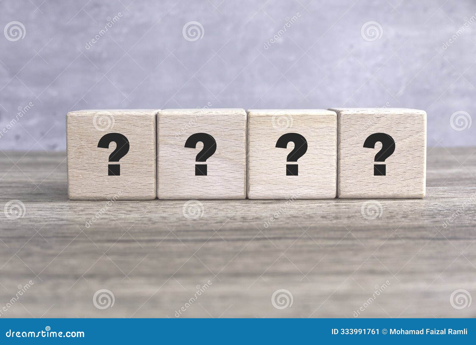 Wooden Cube with Question Mark Symbol on Wooden Table Stock Image ...