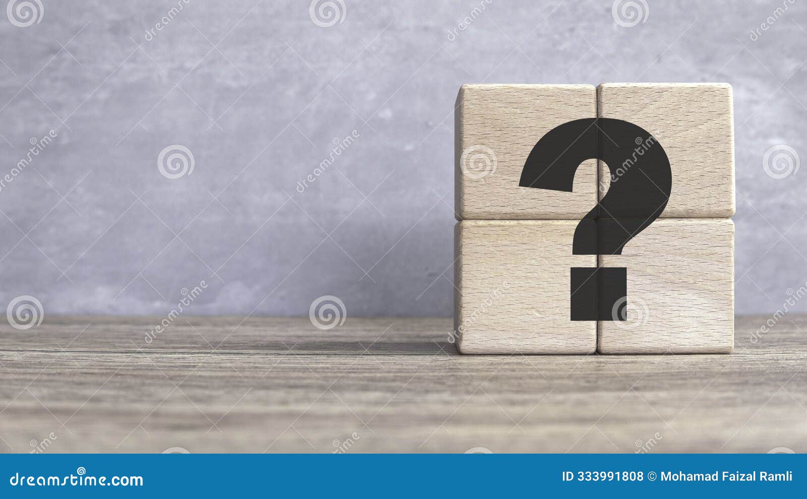 Wooden Cube with Question Mark Symbol on Wooden Table Stock Photo ...