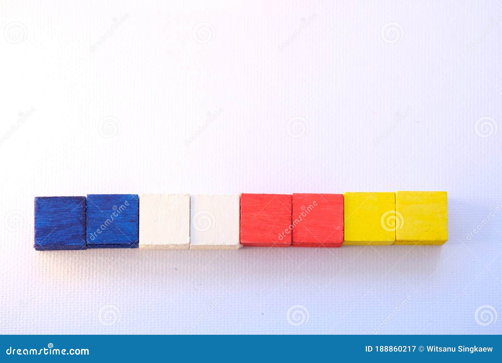 Wooden Cube Stacked in Graph Shape on White Background Stock Image ...