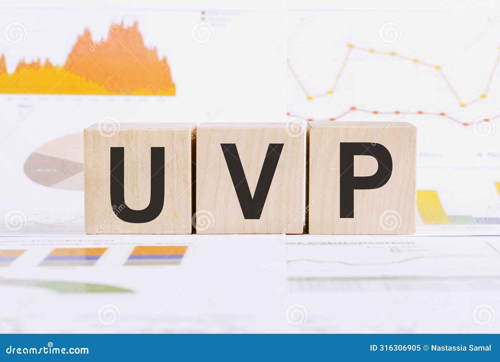 Wooden Cubes with the Acronym UVP - Unique Value Proposition Stock ...