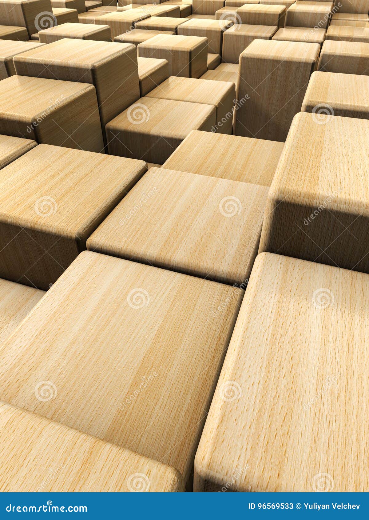 Wooden cubes background stock illustration. Illustration of natural ...