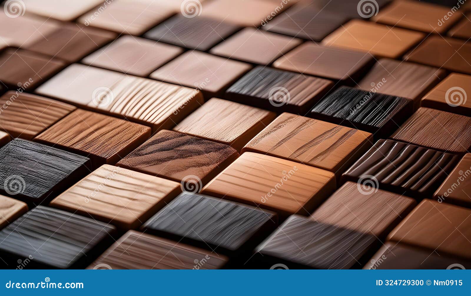 Wooden Cubes Background, Geometric Pattern. Rectangular Wallpaper Stock ...