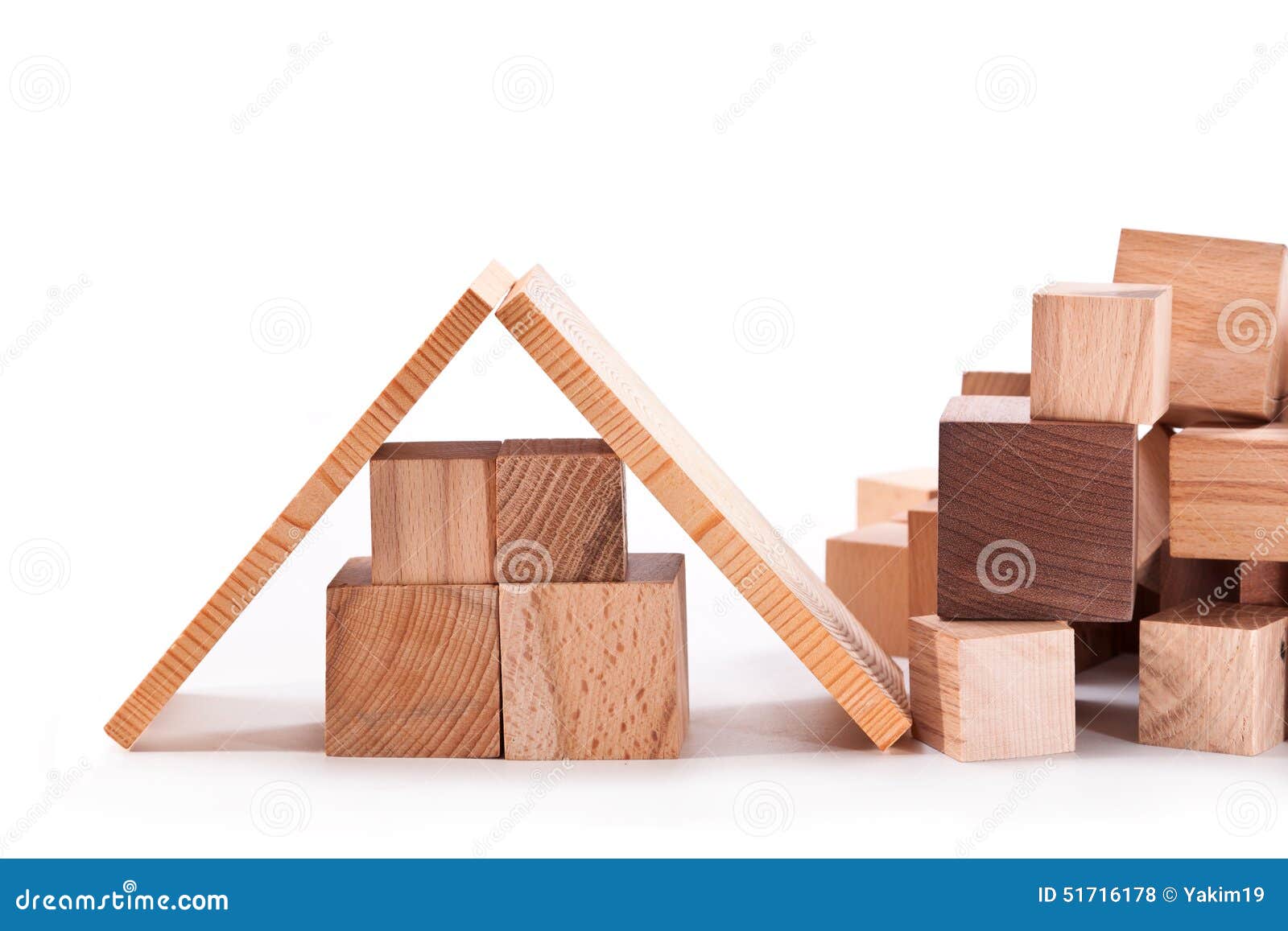 Wooden cubes stock photo. Image of building, stack, structure - 51716178