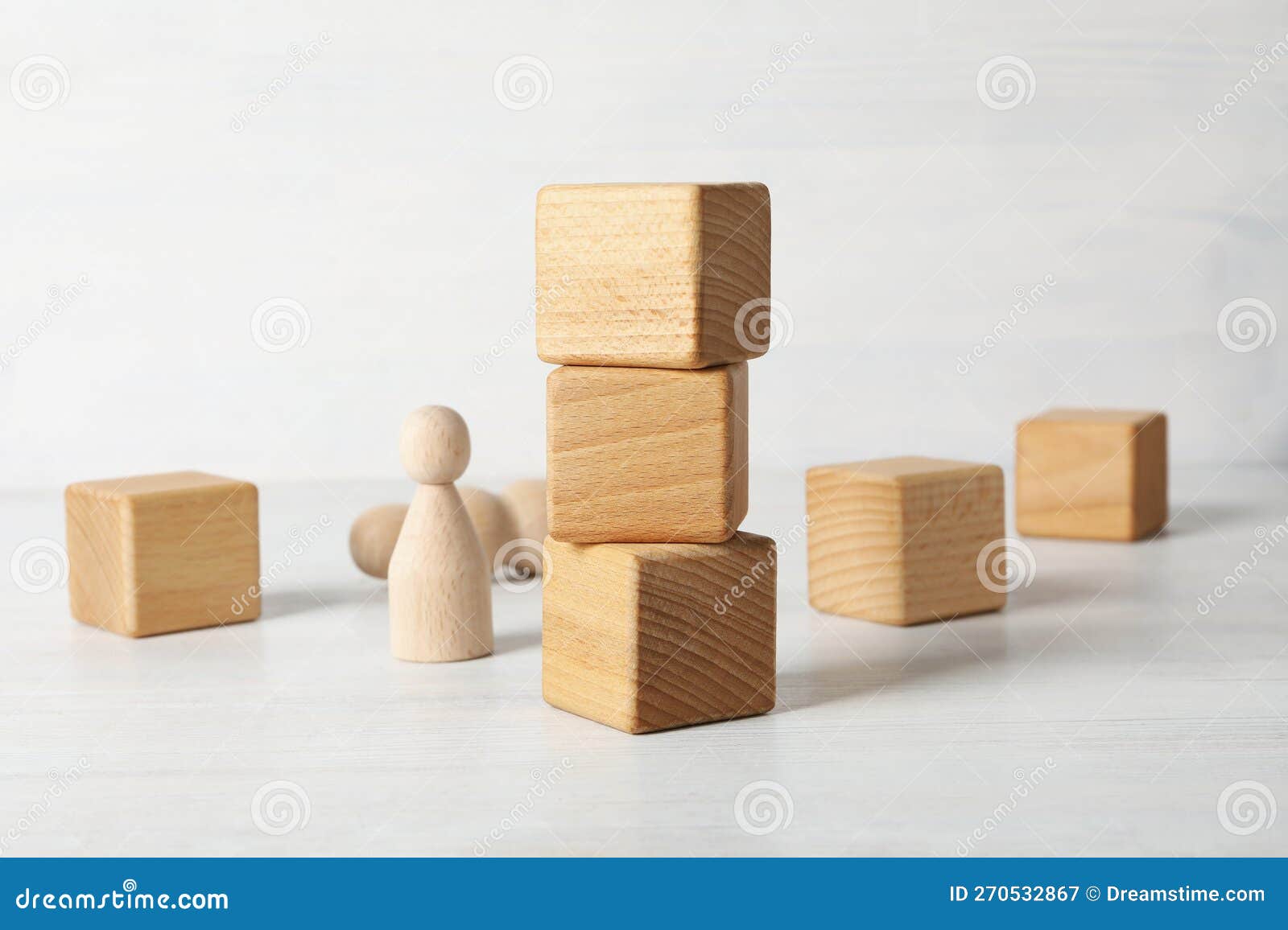 Wooden Cubes, Blank Wooden Cubes for Different Concepts Stock Image ...