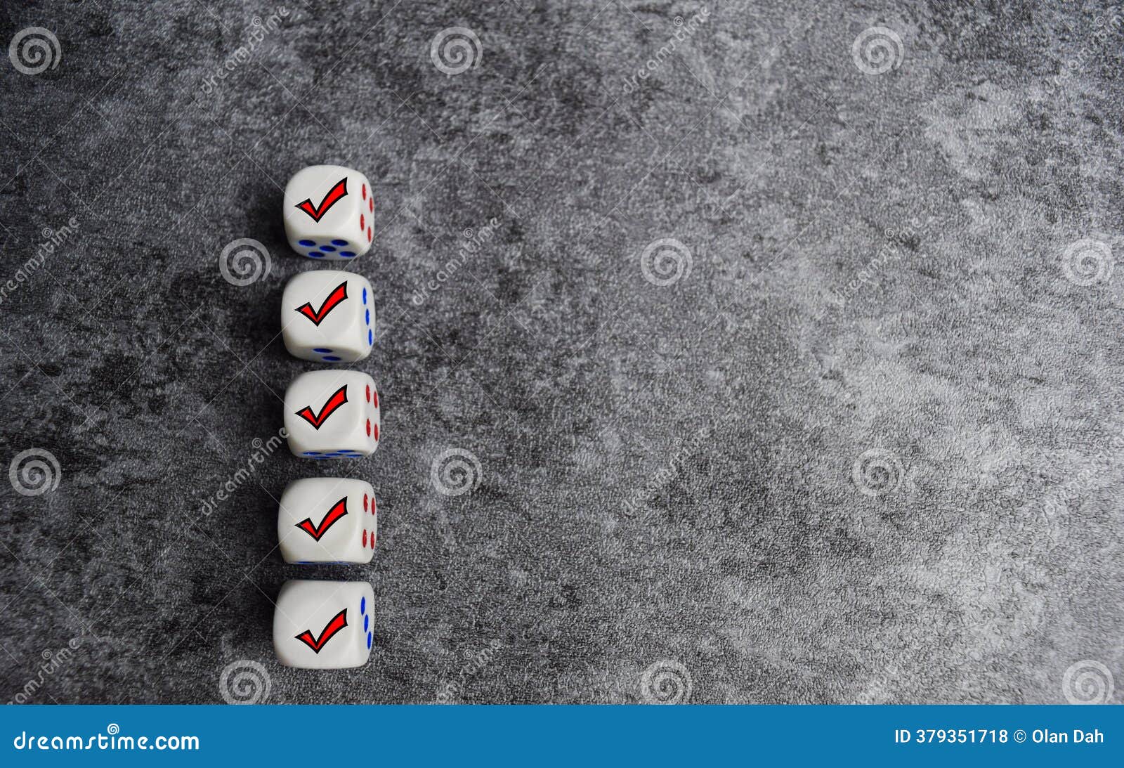 Checklist Concept. Correct Sign Tick Check Mark On Wooden Block With ...