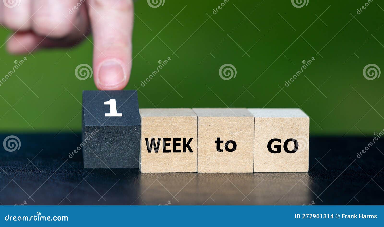 Wooden Cubes Form the Expression 1 Week To Go . Stock Photo - Image of ...