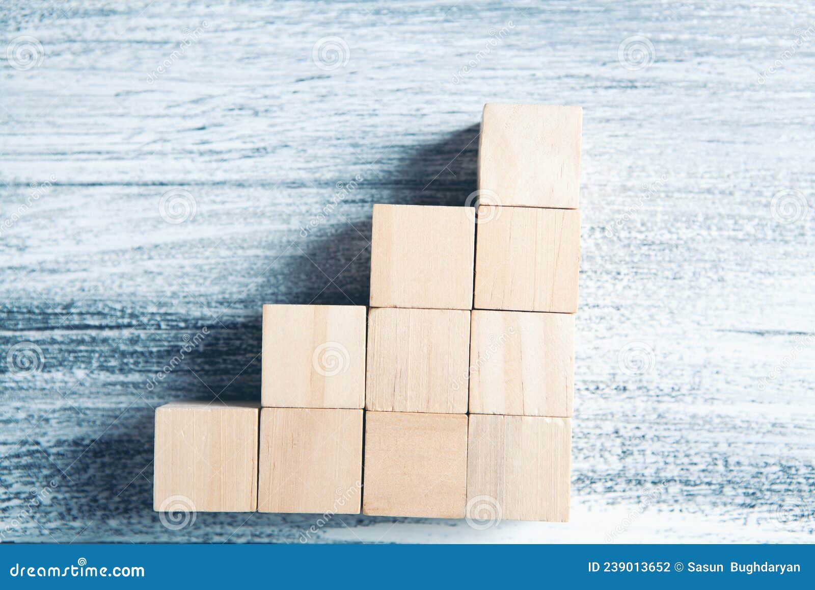 Wooden Cubes in the Form of a Ladder Stock Photo - Image of preschool ...