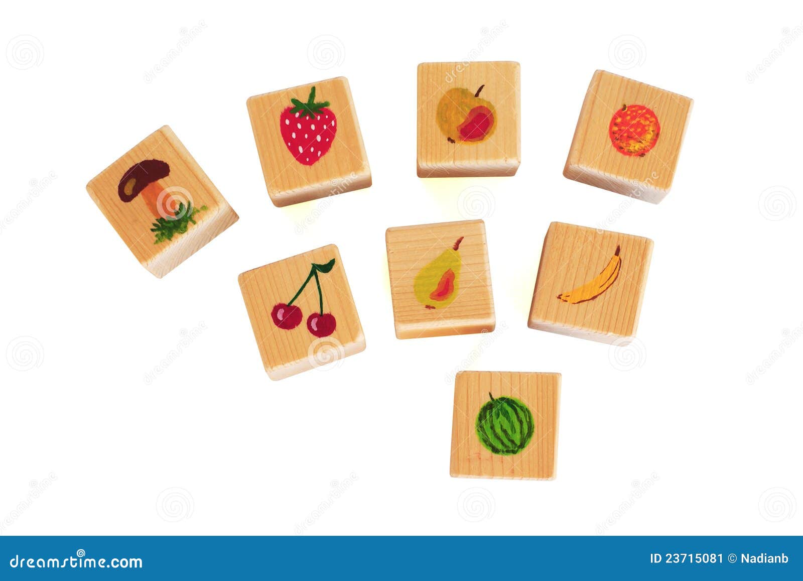 Wooden cubes with fruits stock image. Image of cubes - 23715081