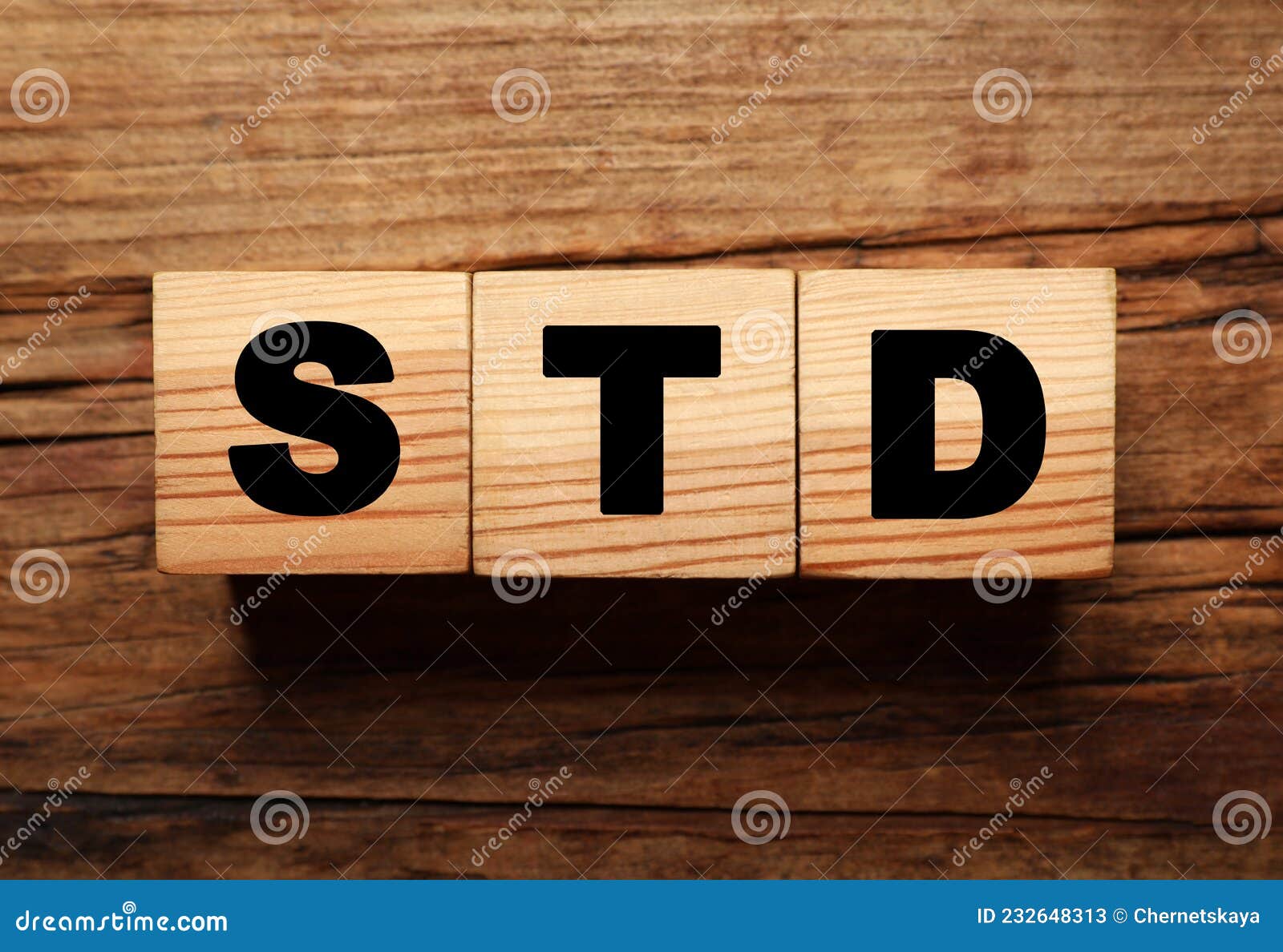 Wooden Cubes with Letters STD Sexually Transmitted Diseases on Table ...