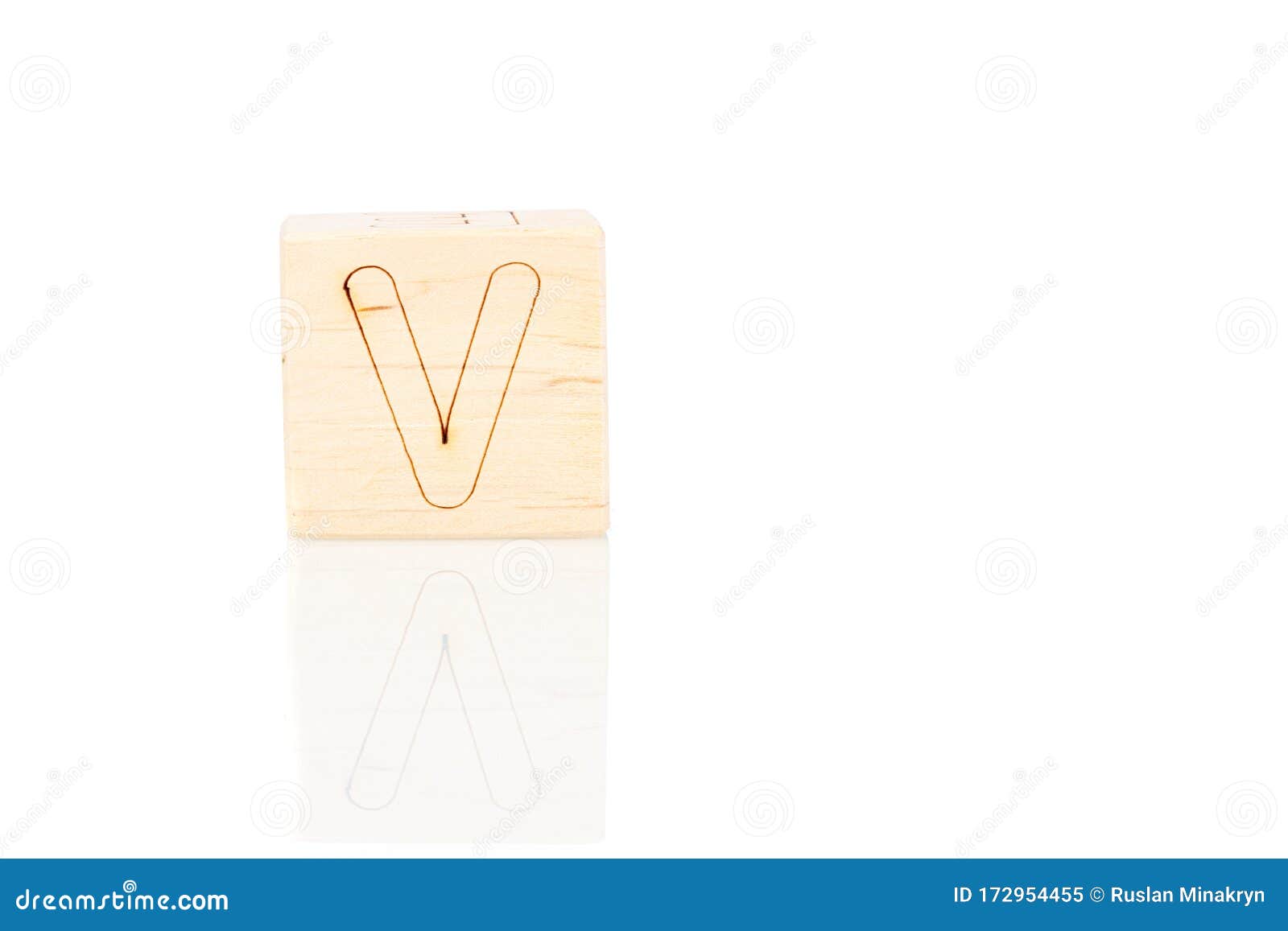Wooden Cubes with Letters V on a White Background Stock Image - Image ...