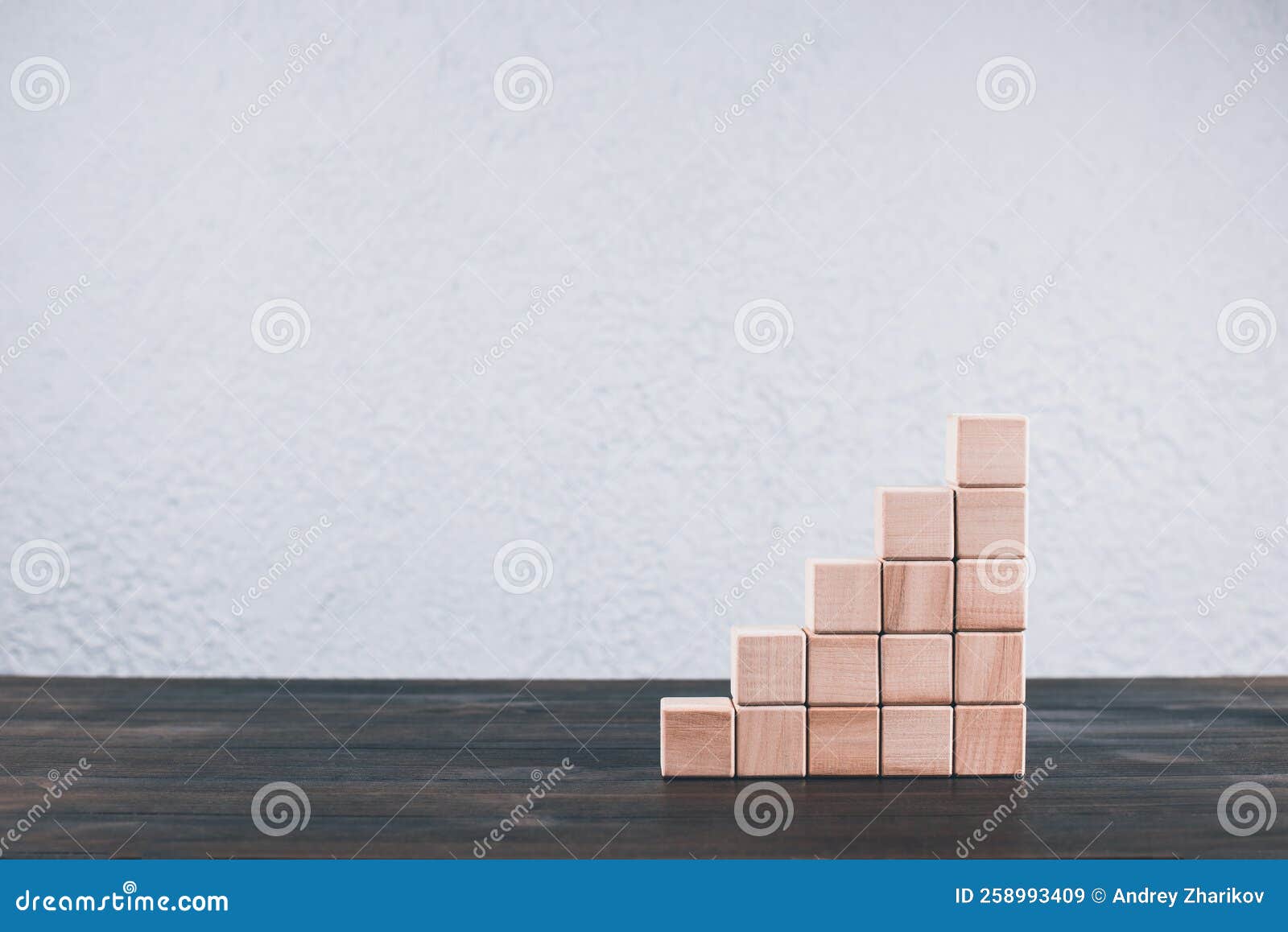 Wooden Cubes. a Pyramid of Wooden Blocks. Growth Stock Image - Image of ...