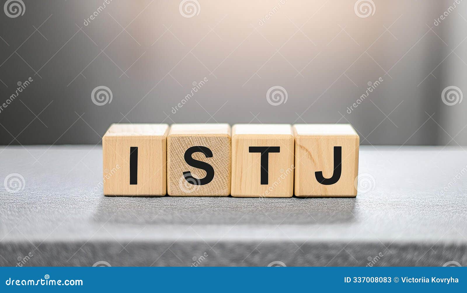 Wooden Cubes with Text ISTJ. Introversion, Sensing, Thinking, Judging ...