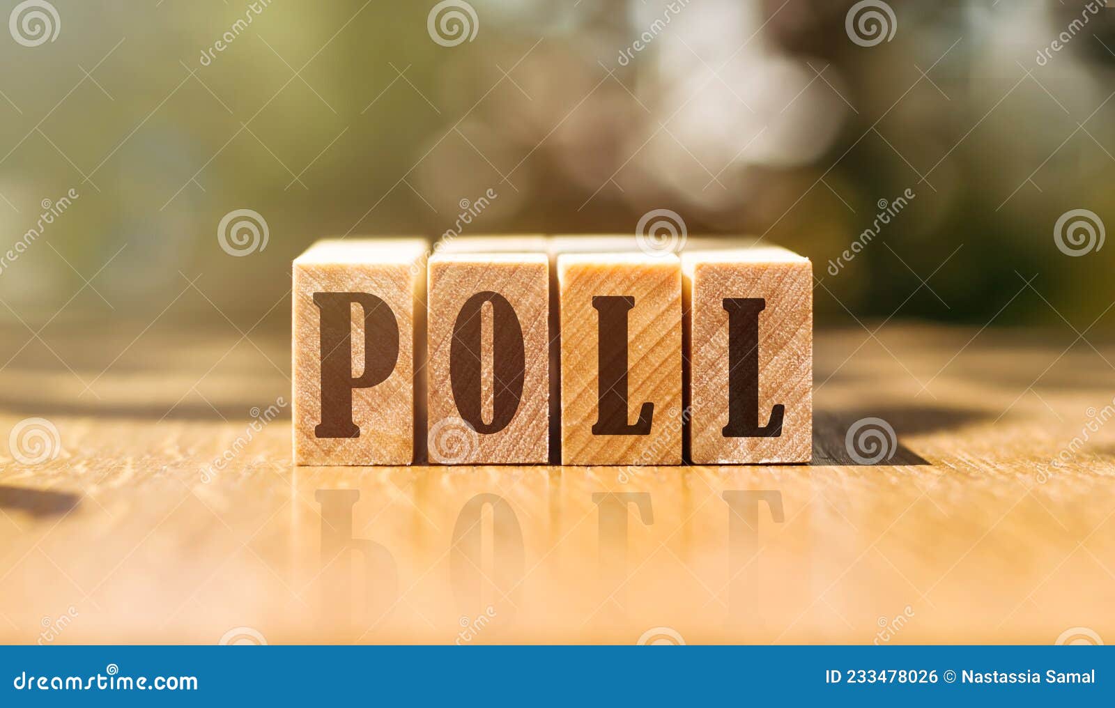 Wooden Cubes with Word Poll on Light Background Stock Photo - Image of ...