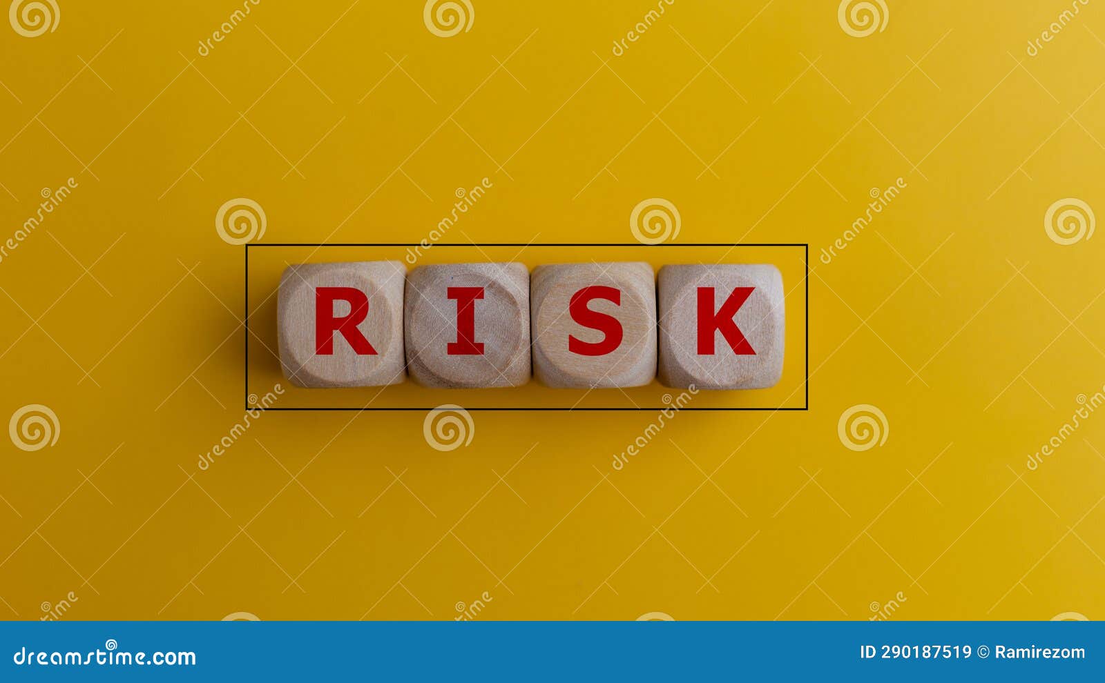 Wooden Cubes with the Word Risk. Risk-taking, Risk Management, or ...