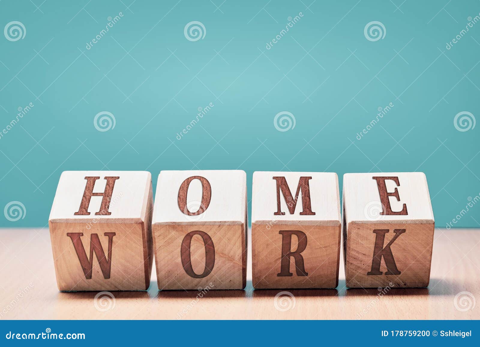 Wooden Cubes with the Words Home and Work with Copy Space: the Concept ...